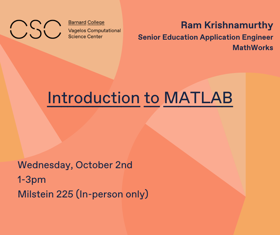 CSC Workshop: Introduction to MATLAB | Barnard College